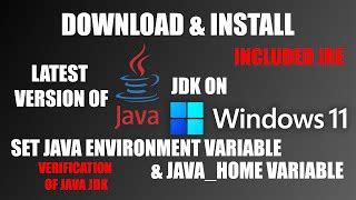 How To Install Java Jdk Jre In Windows 11 System 100 Working 100 Works