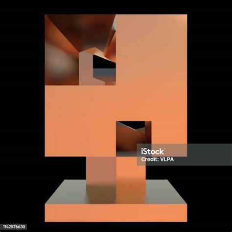 현대 조각 구리는 받침대에 서 코팅 검은 배경에 구멍이 있는 큐브 0명에 대한 스톡 사진 및 기타 이미지 0명 3차원 형태 건축 Istock