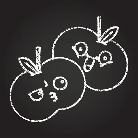 Apples Chalk Drawing Vector Art At Vecteezy