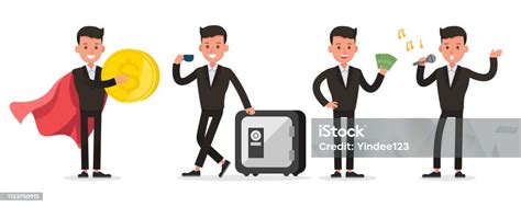 비즈니스 사람들 문자 벡터 디자인입니다 다양 한 행동과 작업에 프레 젠 테이 션 감독에 대한 스톡 벡터 아트 및 기타 이미지