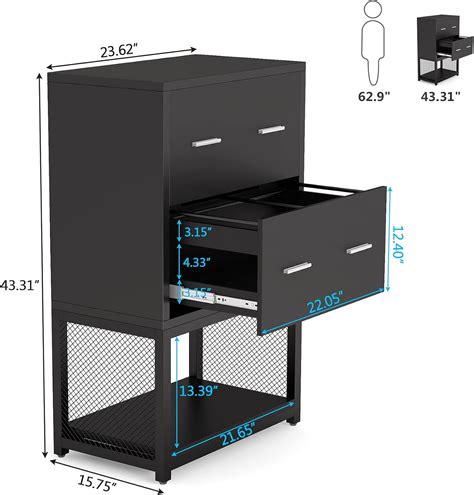 Buy Tribesigns 2 Drawer Lateral File Cabinet Letterlegala4 Size