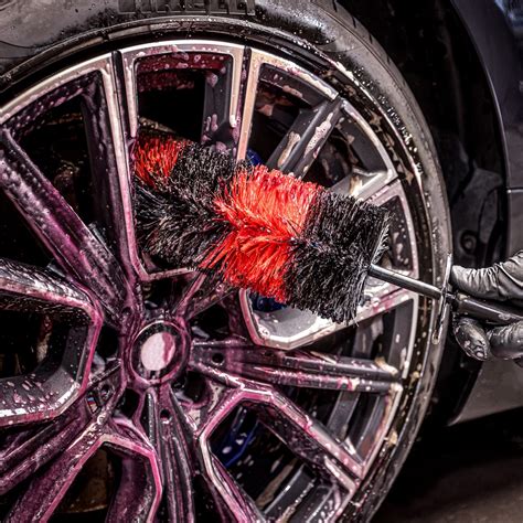 Четка за почистване на автомобилни джанти Moje Auto Detailer Гъвкава гумена дръжка 45x14x11 5