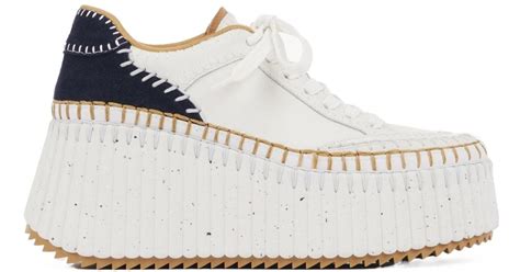 Chloé Chloé Nama Platform Sneakers In White Lyst