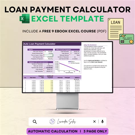 LOAN PAYMENT CALCULATOR EXCEL TEMPLATE Shopee Malaysia