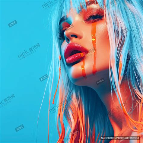 Ai创作图美女插画海报 美女创意海报 时尚画插画 3d效果女孩 女性插画绘画时尚彩绘 性感美女插画 整容整形广告化妆品 美容美发封面 美女插画画 创意模特海报 唯美女性人物肖像 蓝色酷炫时尚