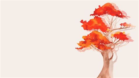 Fall Tree Background Pc Autumn Trees Autumn Tea Modern Wallpaper