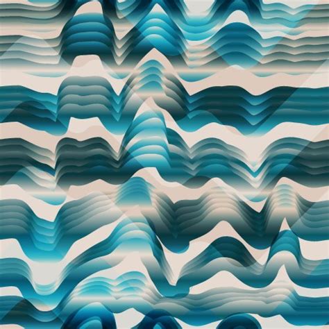 Blue Waves Seamless Pattern Royalty Free Vector Image