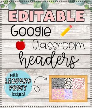 Editable Google Classroom Headers By Makayla Place TPT
