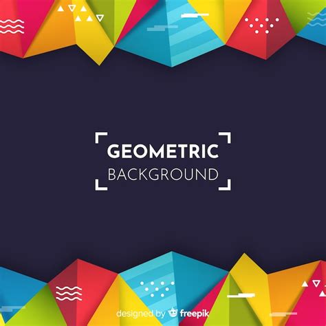 Fundo Colorido Geométrico Vetor Premium