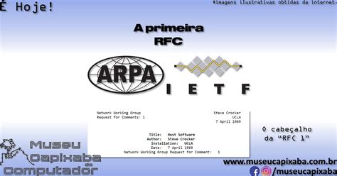 A Primeira Request For Comments RFC De 1969 MCC Museu Capixaba Do