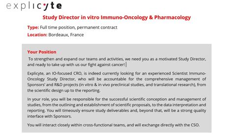 Explicyte On Linkedin Jobs By Explicyte Immuno Oncology
