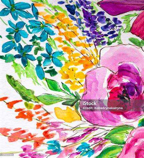 수채화 꽃 그림 수채화 꽃 배경 카드 결혼식 초대장 템플릿 꽃 카드 인상주의 스타일 색상 질감 페인트 스트로크 예술 배경 현대