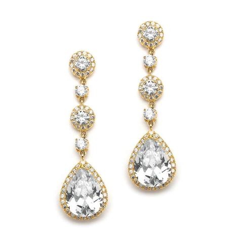 Genevieve Simulated Diamond Bridal Earrings