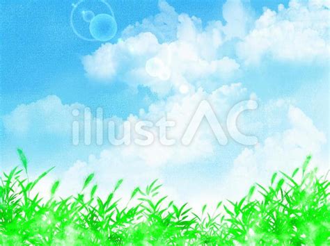 夏の青空と草原イラスト No 22584471無料イラスト フリー素材ならイラストAC