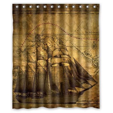 Mohome Vintage Designstyle Nautical Vintage Sailing Pirate Ship Theme