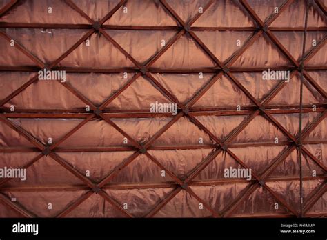 Section Of Insulated Interior Wall In Gridshell Structure At The Weald