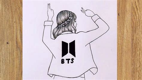 Easy Drawings For Beginners Girl Back Step By Step Drawing Bts
