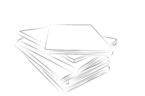 Premium Vector Simple Vector Hand Draw Sketch Stack Of Book
