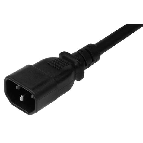 1ft 14 Awg C14 To C13 Computer Power Extension Cord