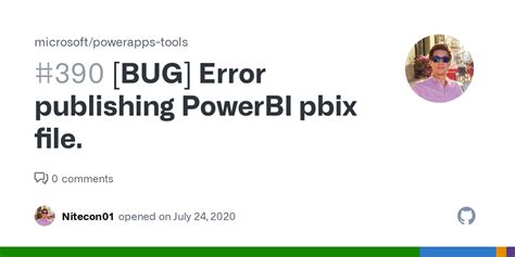 Bug Error Publishing Powerbi Pbix File · Issue 390 · Microsoftpowerapps Tools · Github