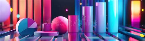 3d Render Icon Histogram With Vibrant 3d Objects Showcasing Data 3d Render Icon Histogram With Vibrant 3d Objects Showcasing Data