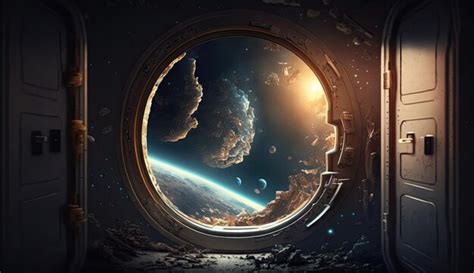 Premium Photo Spaceship Cockpit Interior Curvilinear Perspective Cel Shading Bold Lines