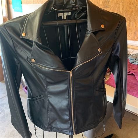 Cato Jackets Coats Cato Black Faux Leather Jacket Poshmark