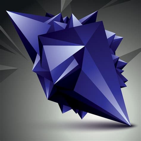 Premium Vector Abstract Asymmetric Vector Bright Object Constructed