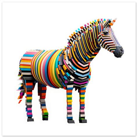 Block Zebra Artwork Print Room Ltd