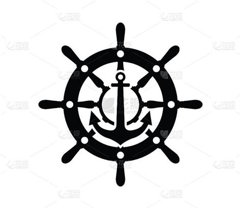 船锚图标矢量插图