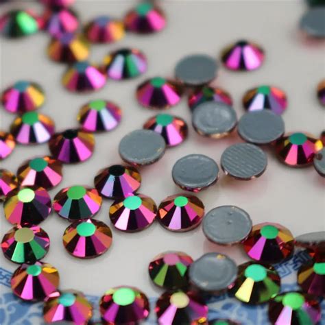 New Arrival All Sizes AB Crystal Glitter Gems Strass Flatback Hot Fix Stones Hotfix Iron On