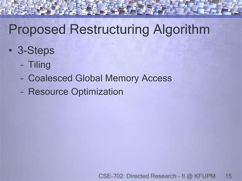 Ppt A Restructuring Algorithm For Cuda Submitted To International
