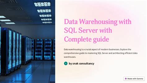 Ppt Data Warehousing With Sql Server With Complete Guide Powerpoint