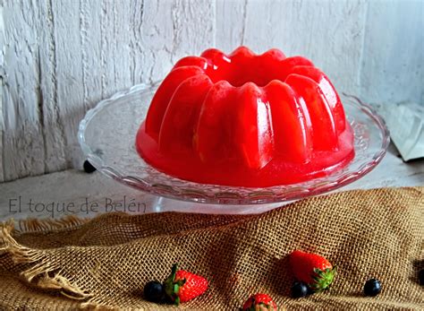 Flan FÁcil Con Cobertura De Gelatina De Fresas El Toque De Belén
