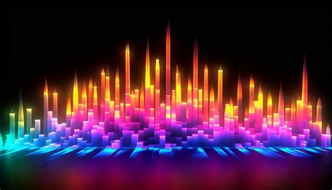 Premium Ai Image Multicolored Neon Lights In A Gradient Formation