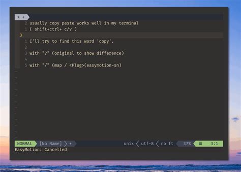 Search Paste Is Broken In Neovim042 · Issue 408 · Easymotionvim
