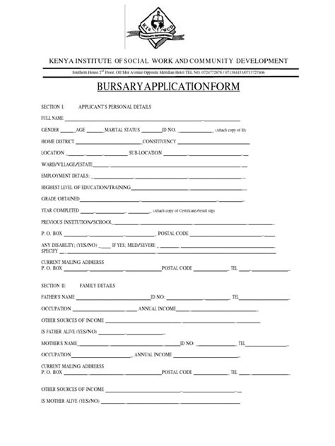 Kiswcd Bursary Application Form Pdf