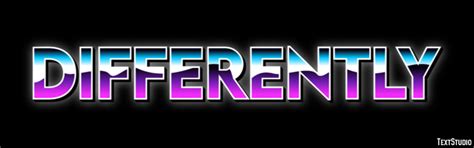 differently text effect and logo design word