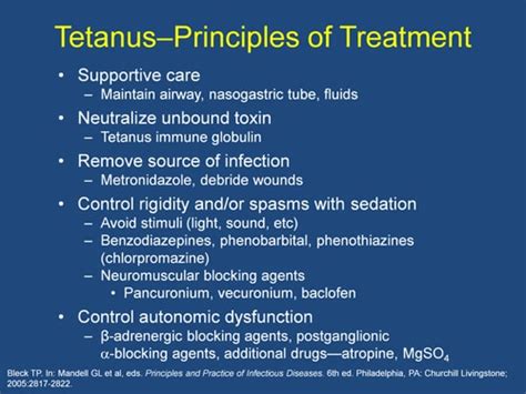 Tetanus Treatment