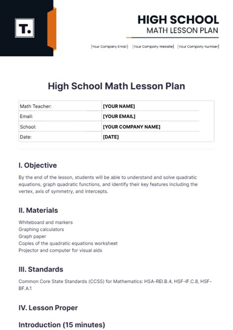 Free Lesson Plan Templates Editable And Printable