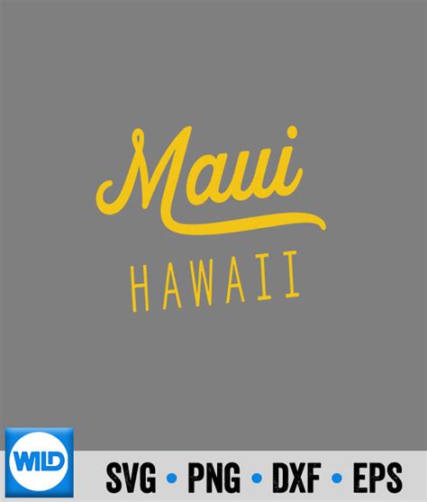 Aloha Svg Maui Yellow Hawaii Aloha Vintage Svg Wildsvg