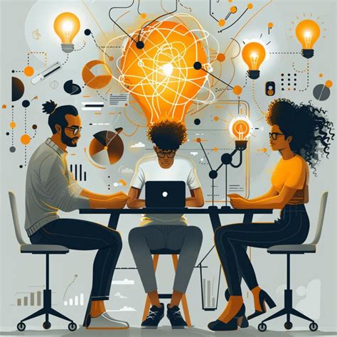 A Poster Of People In Front Of A Computer Screen That Says The Word Premium Ai Generated Image