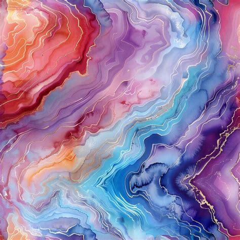 Rainbow Geode Pattern Background Seamless Premium Ai Generated Image