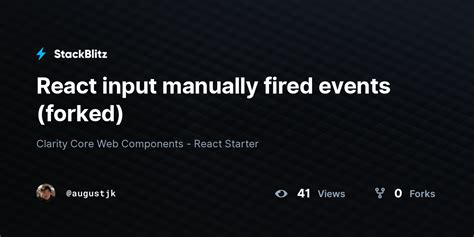 react input manually fired events forked stackblitz