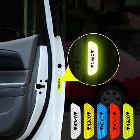 Pita Amaran Reflektif Pembukaan Pintu Kereta 4 Pek Pelekat Buka Pintu