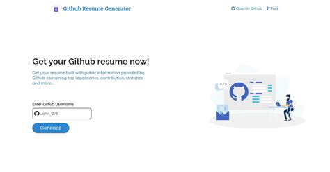 Github Resume Generator Data Driven Resume Creation