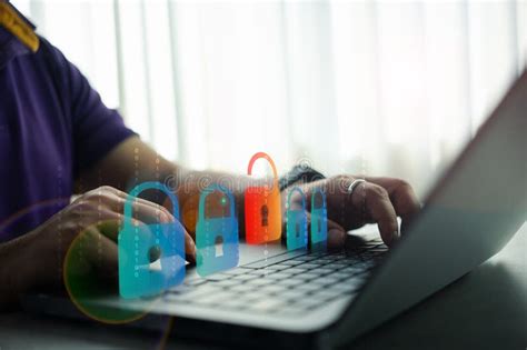 Men Use Computer Identification To Access Data And Unlock Digital