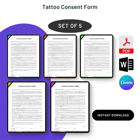 Tattoo Consent Form Template Diy