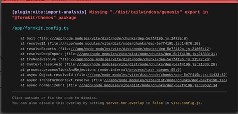 Cannot Find Module Formkit Themes Tailwindcss Genesis Issue
