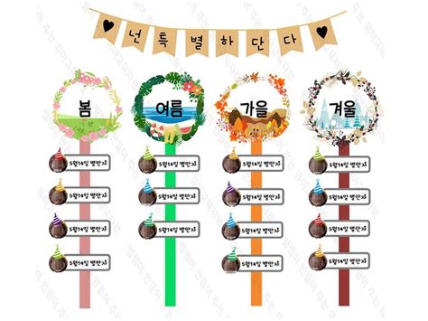 별만자 색다른 생일환경판 우리원과친구 수업자료로 활용 가능 생일판 응용하는재미 신학기환경구성 Facebook
